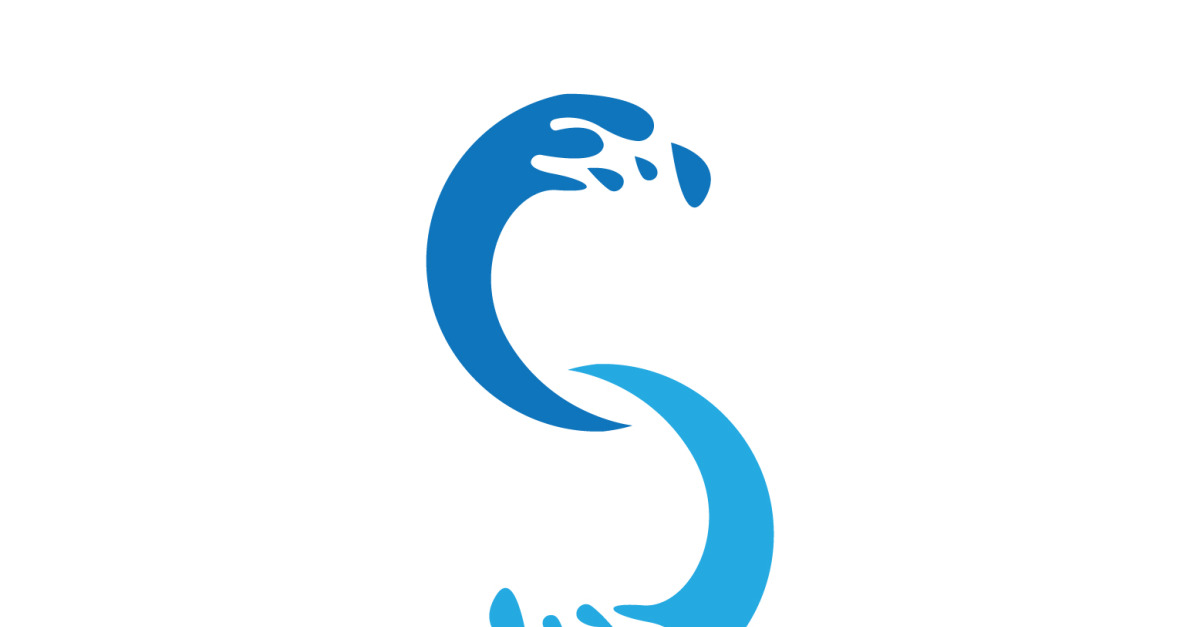 S splash agua azul logo vector versión v15 - TemplateMonster