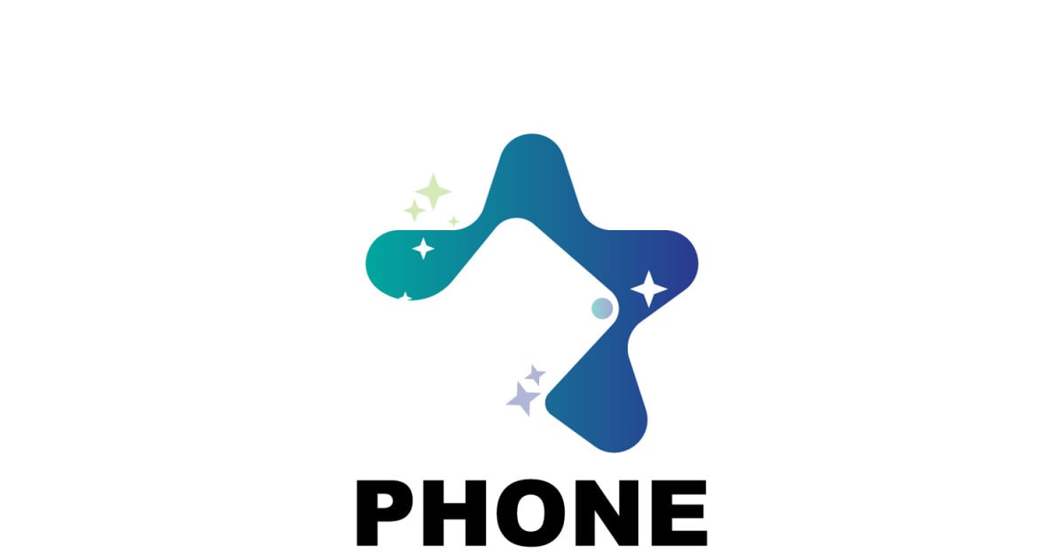 Akıllı Telefon Logo Vektör Modern Telefon TasarımıV19