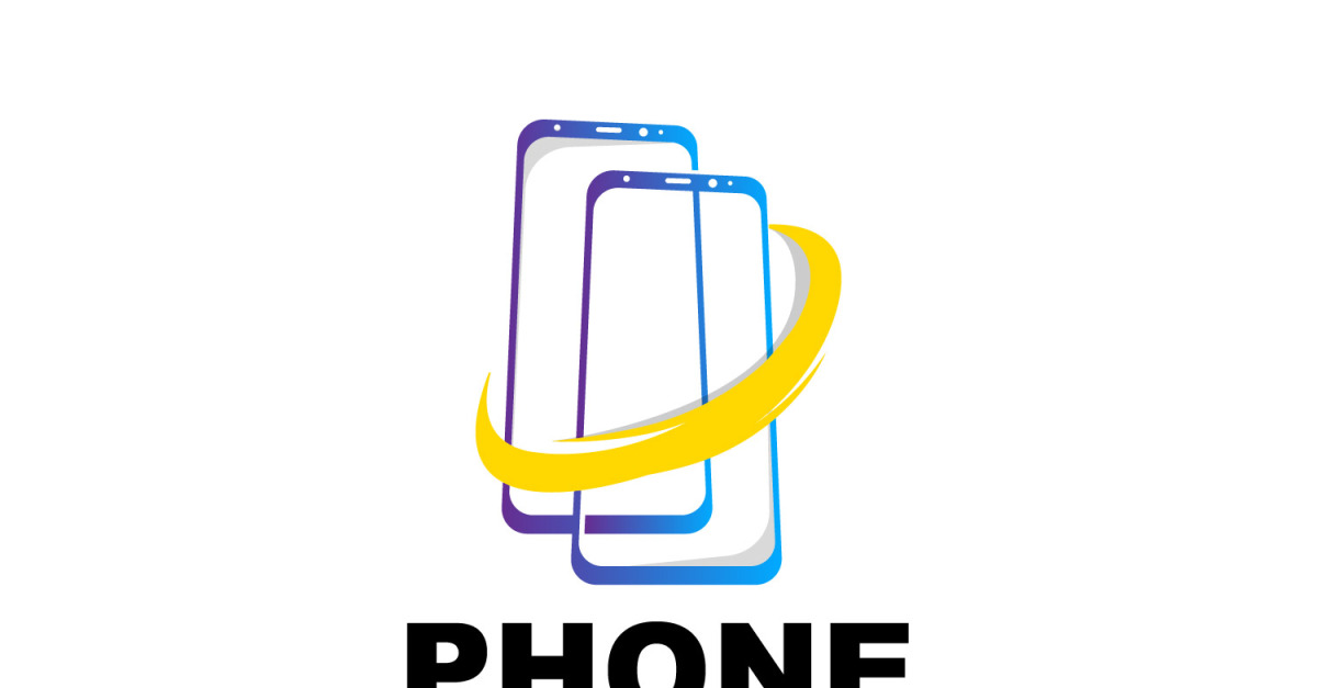 Akıllı Telefon Logo Vektör Modern Telefon TasarımıV39