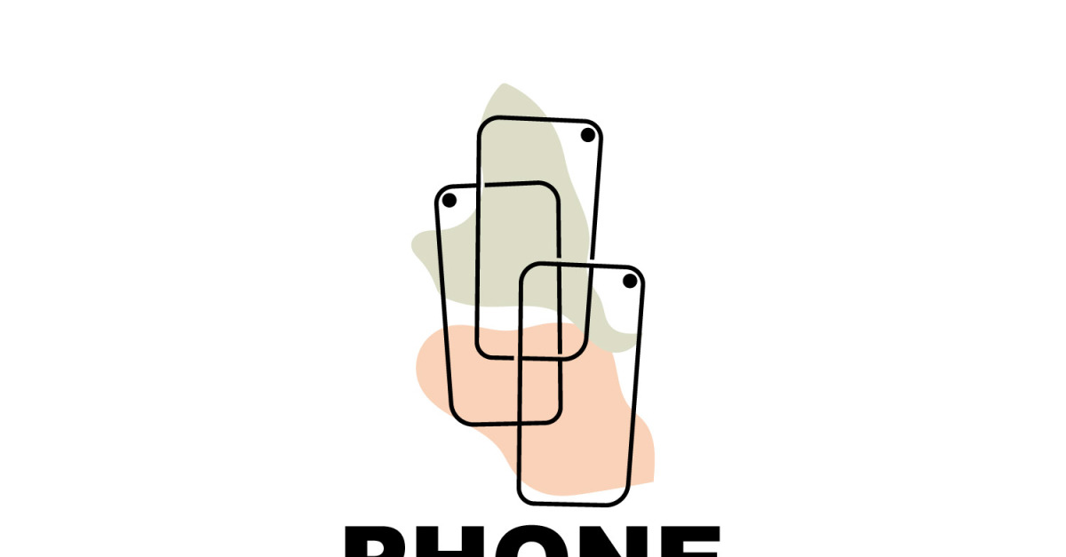 Design de telefone moderno vetorial de logotipo de smartphone V10