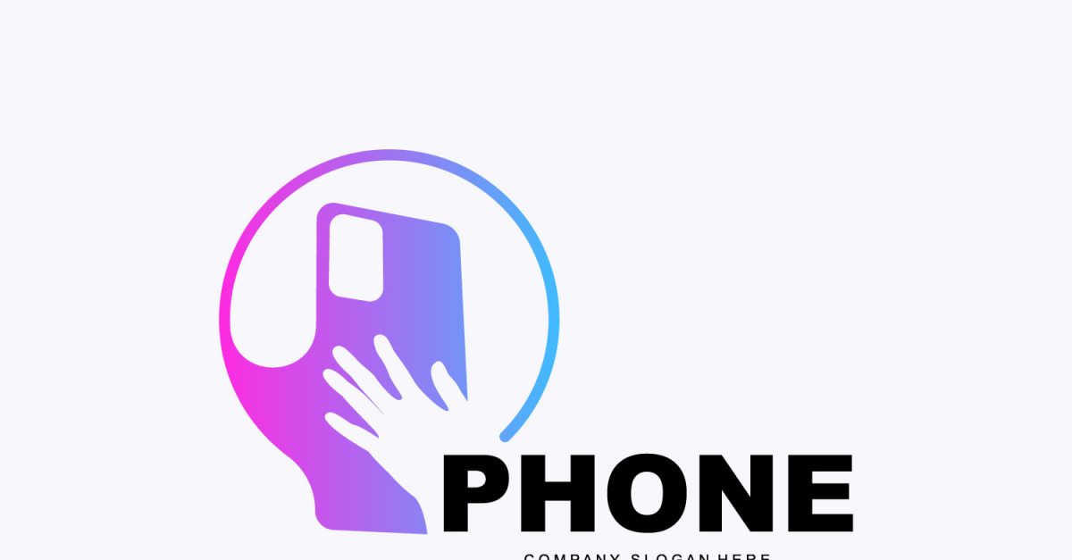 Design de telefone moderno vetorial de logotipo de smartphone V22