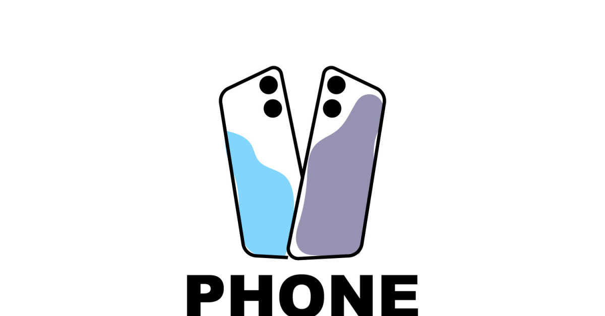 Design de telefone moderno vetorial de logotipo de smartphone V34