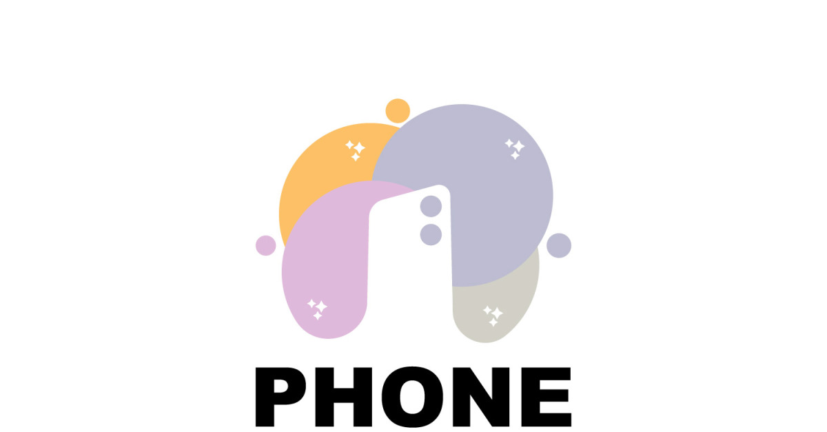 Design de telefone moderno vetorial de logotipo de smartphone V38