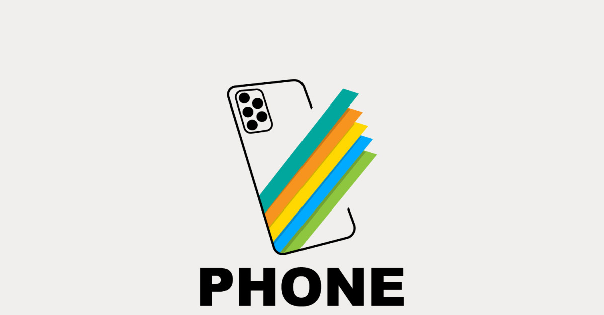 Design de telefone moderno vetorial de logotipo de smartphoneV45