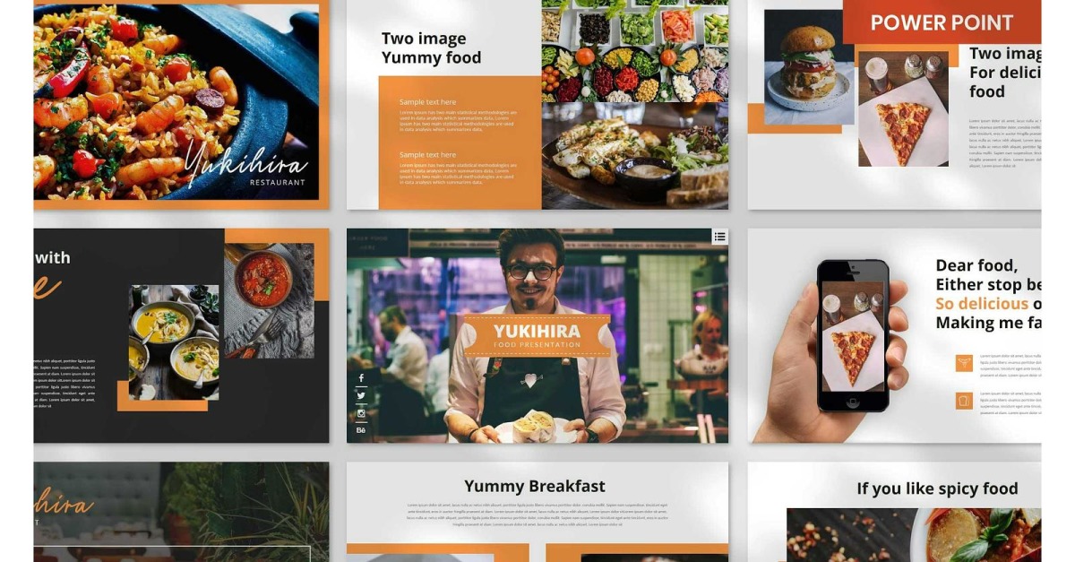 Modèles de présentation PowerPoint sur la nourriture