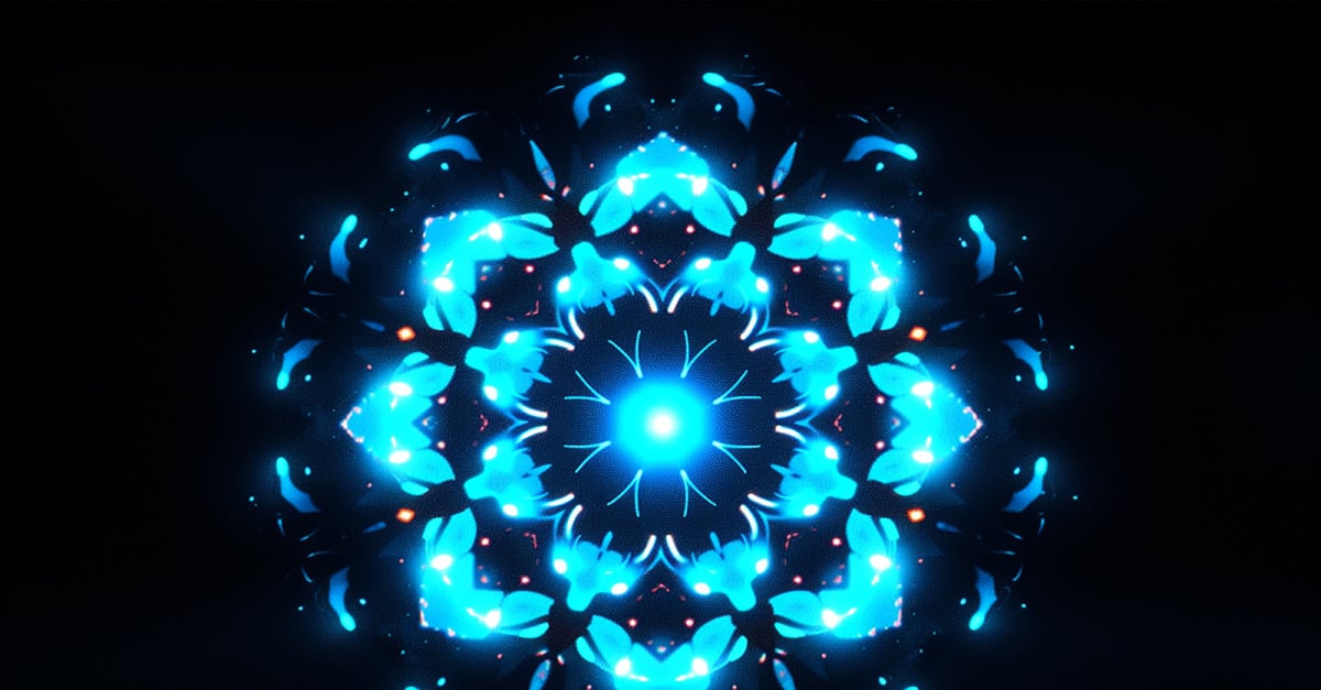 Neon flower art_neon ornament background_3d neon flower art design