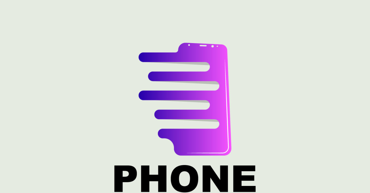 Smartphone Logo Vector Modern Phone DesignV14
