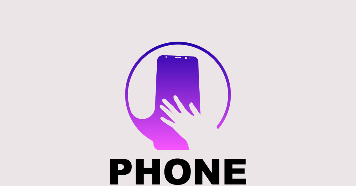 Smartphone Logo Vector Modern Phone DesignV21