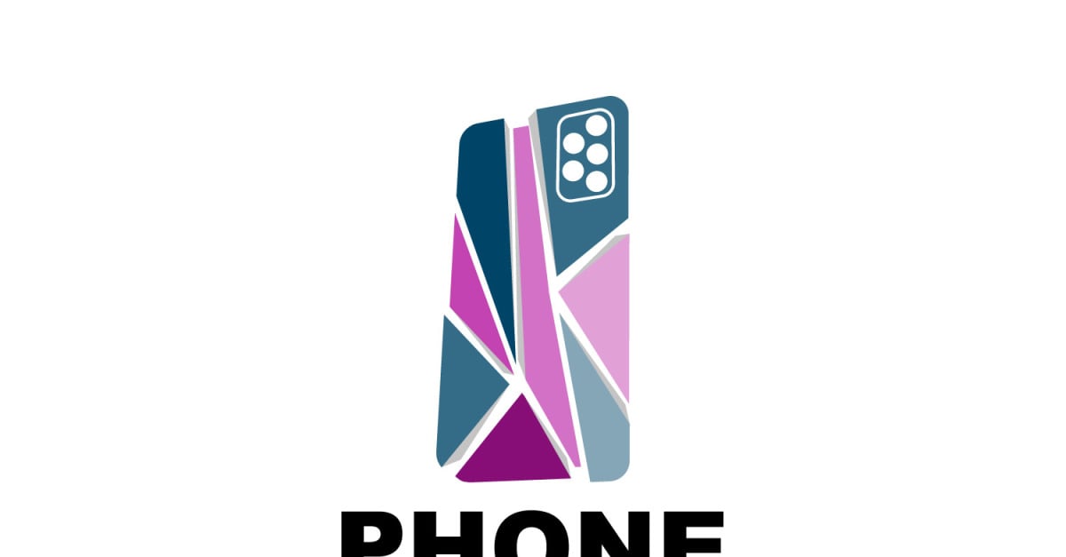 Smartphone Logo Vector Modern Phone DesignV24