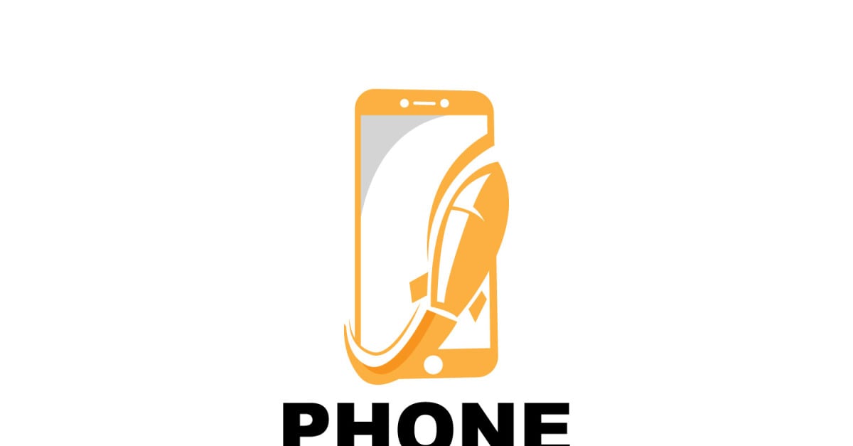 Smartphone Logo Vector Modern Phone DesignV30