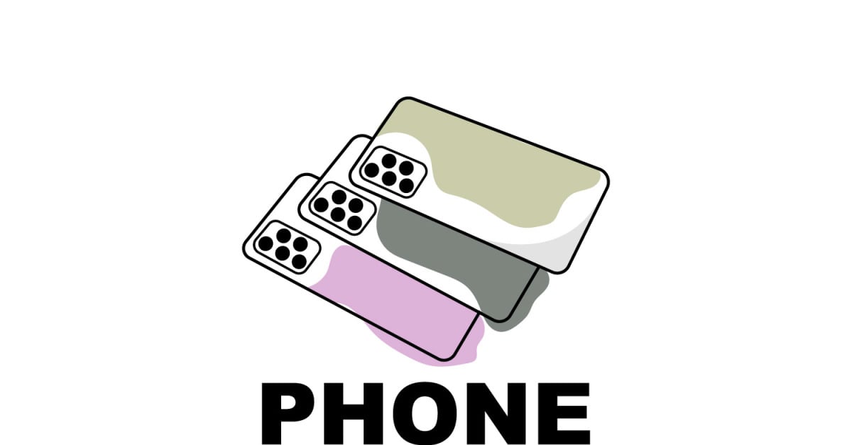 Smartphone Logo Vector Modern Phone DesignV31