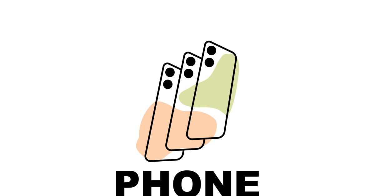Smartphone Logo Vector Modern Phone DesignV35