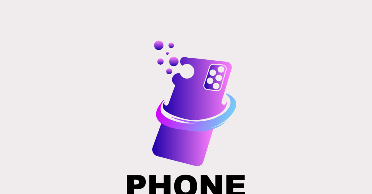 Smartphone Logo Vector Modern Phone DesignV43
