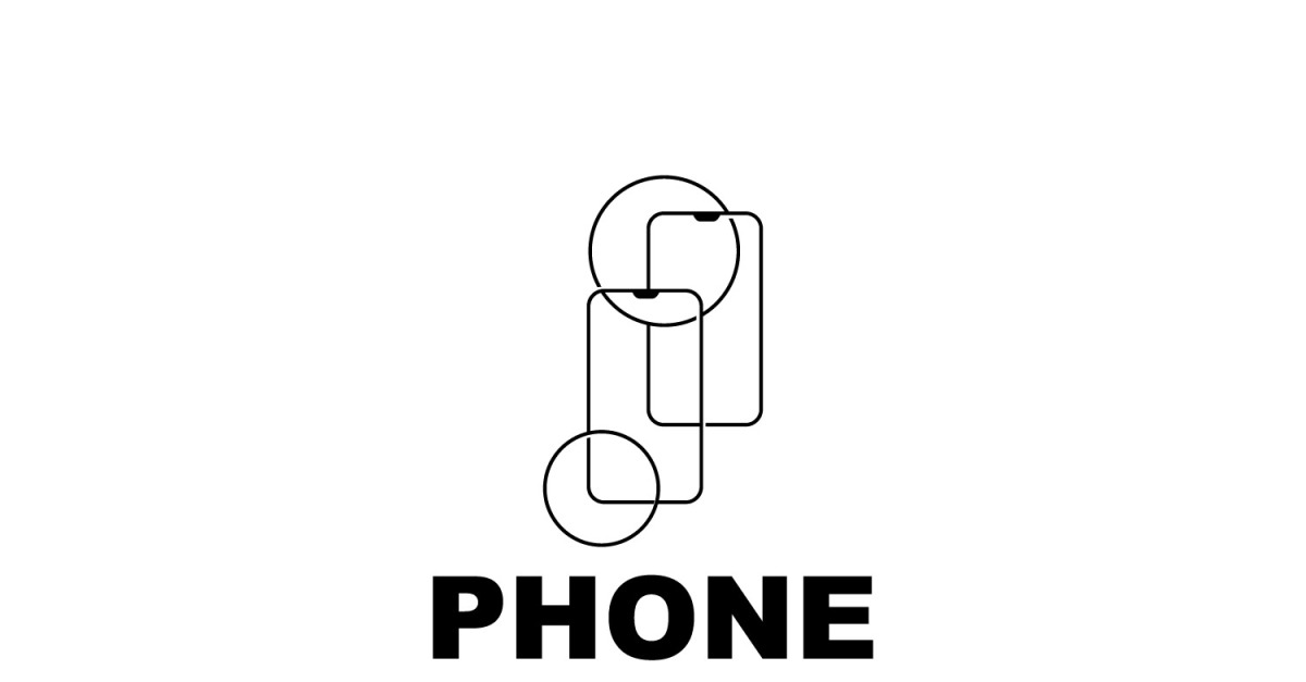 Smartphone Logo Vector Modern Phone DesignV44