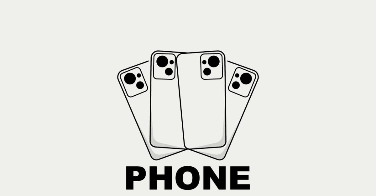 Smartphone Logo Vector Modern Phone DesignV4