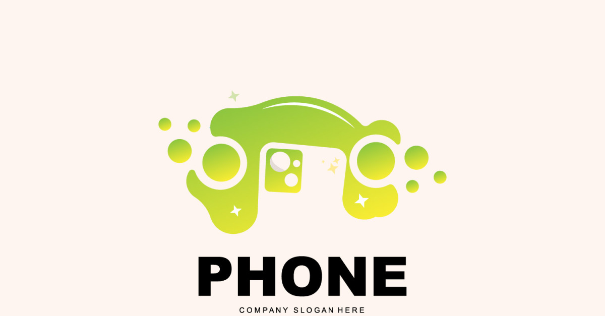Smartphone Logo Vector Modern Phone DesignV57