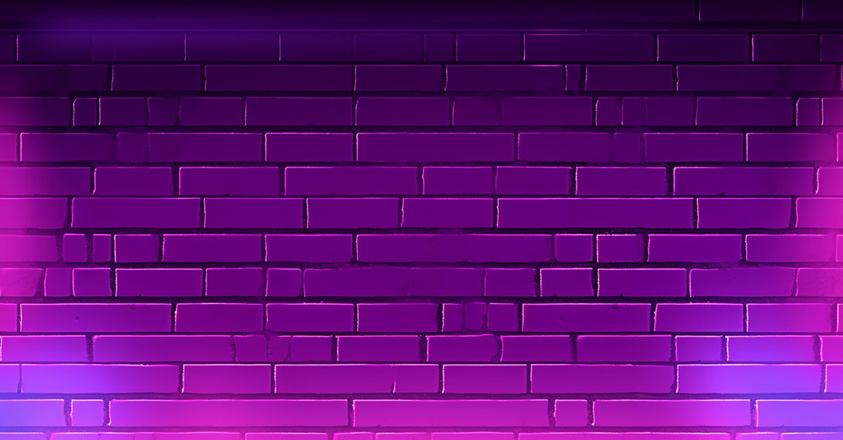 Pared de ladrillo con luz de neón_Pared de ladrillo con luz de neón rosa