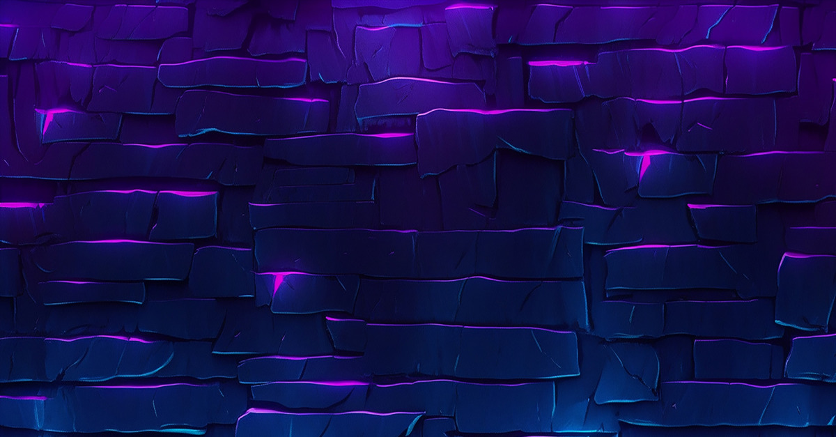 Blue neon wall background_neon brick wallbackground_brick wall with neon