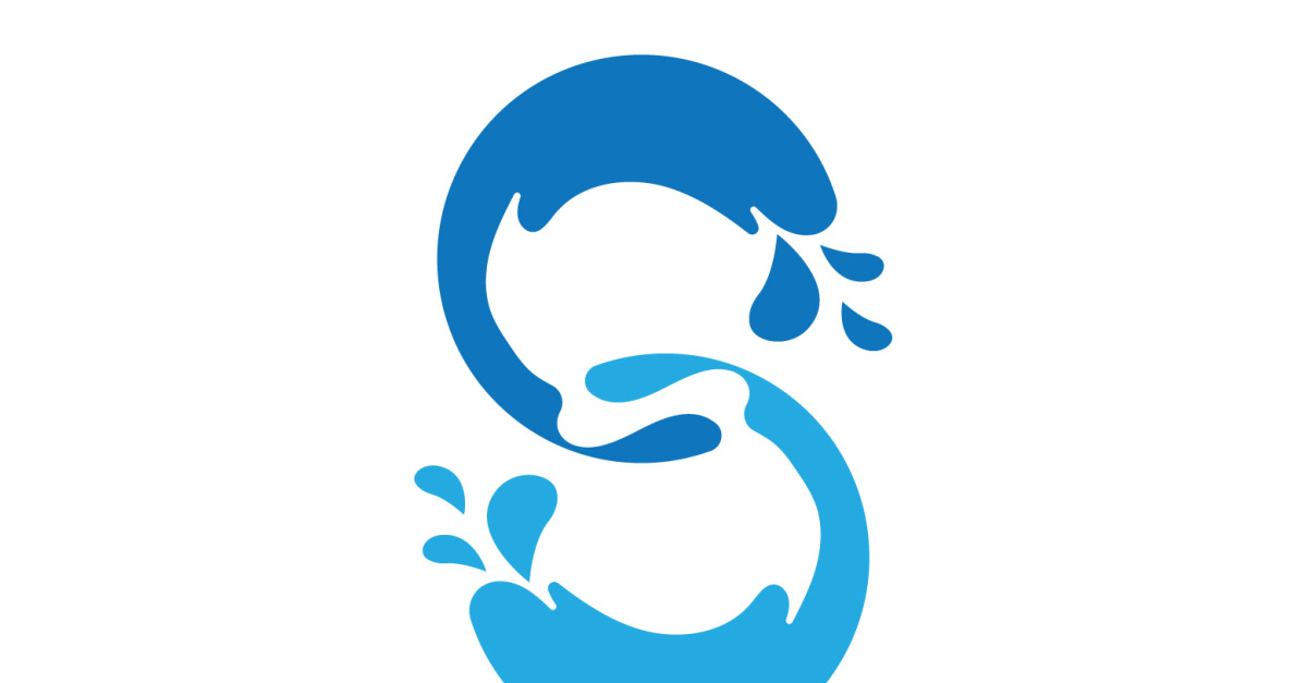 S splash water blue logo vector version v5 - TemplateMonster