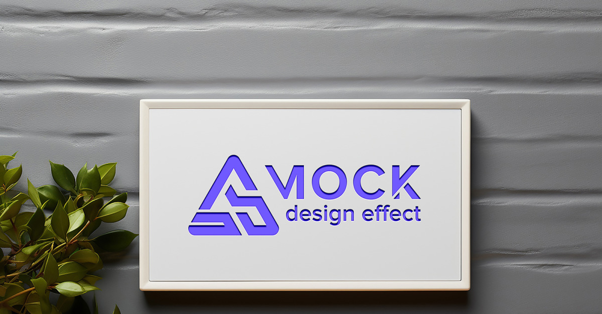 豪华凹凸效果紫色墙框样机 #405255 - TemplateMonster