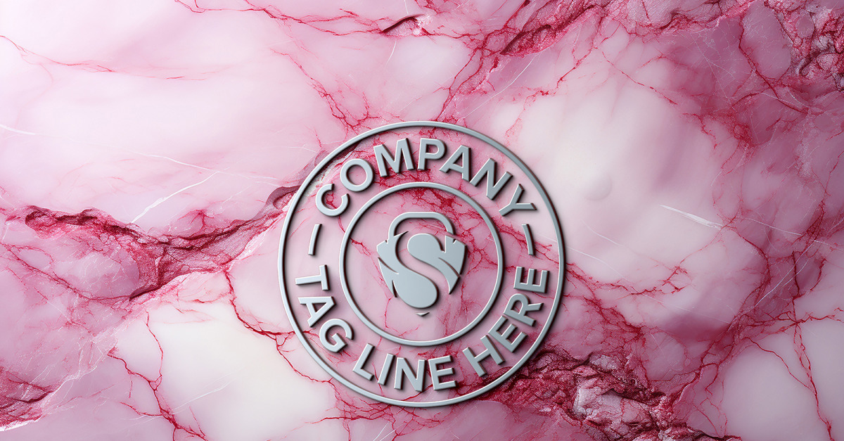 Logo mockup on marble texture #405237 - TemplateMonster