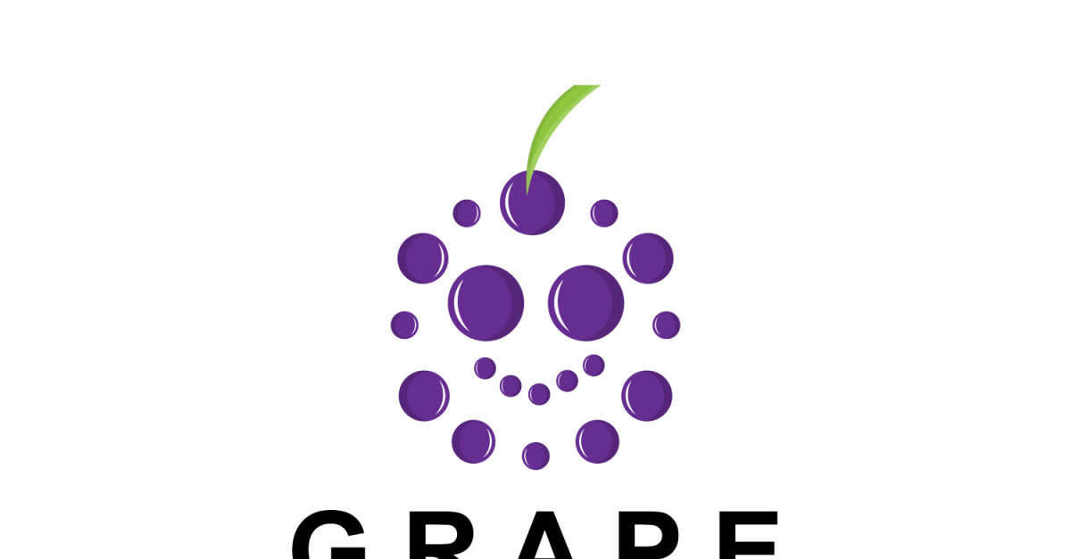 Üzüm Meyve Logo Stili Meyve Tasarımı V12 - TemplateMonster