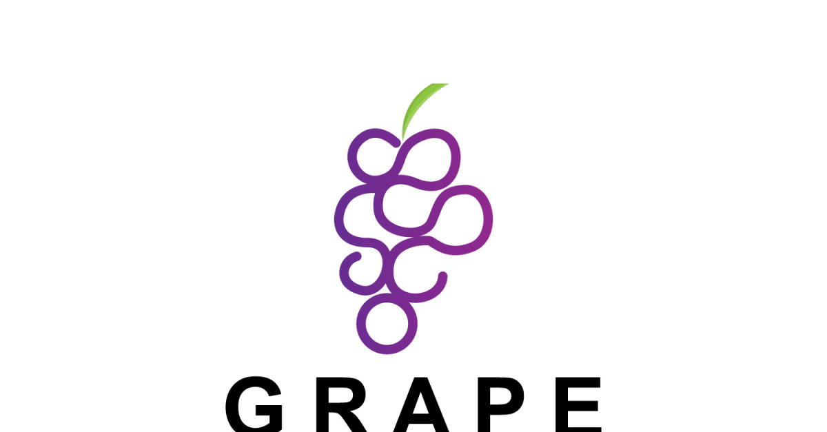 Üzüm Meyve Logo Stili Meyve Tasarımı V4 - TemplateMonster