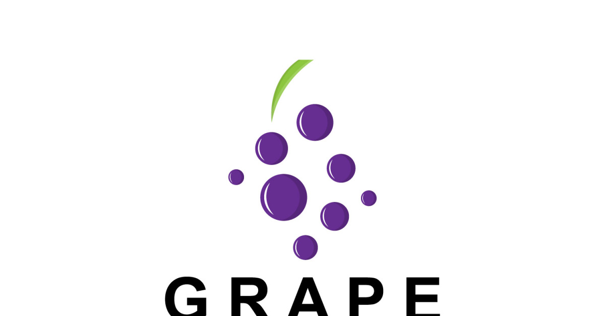 Üzüm Meyve Logo Stili Meyve Tasarımı V5 - TemplateMonster