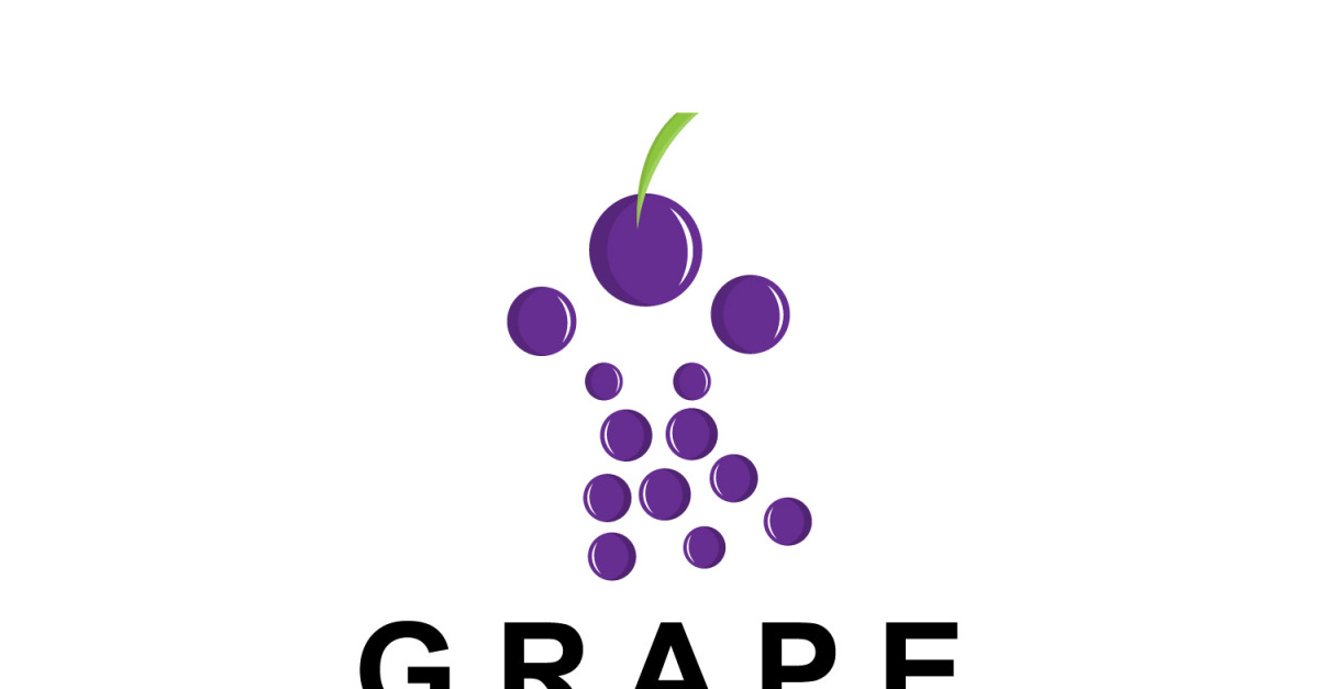 Üzüm Meyve Logo Stili Meyve Tasarımı V9 - TemplateMonster