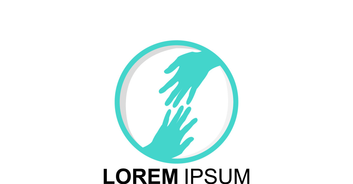 Hand Logo Teamwork Vector Company DesignV15