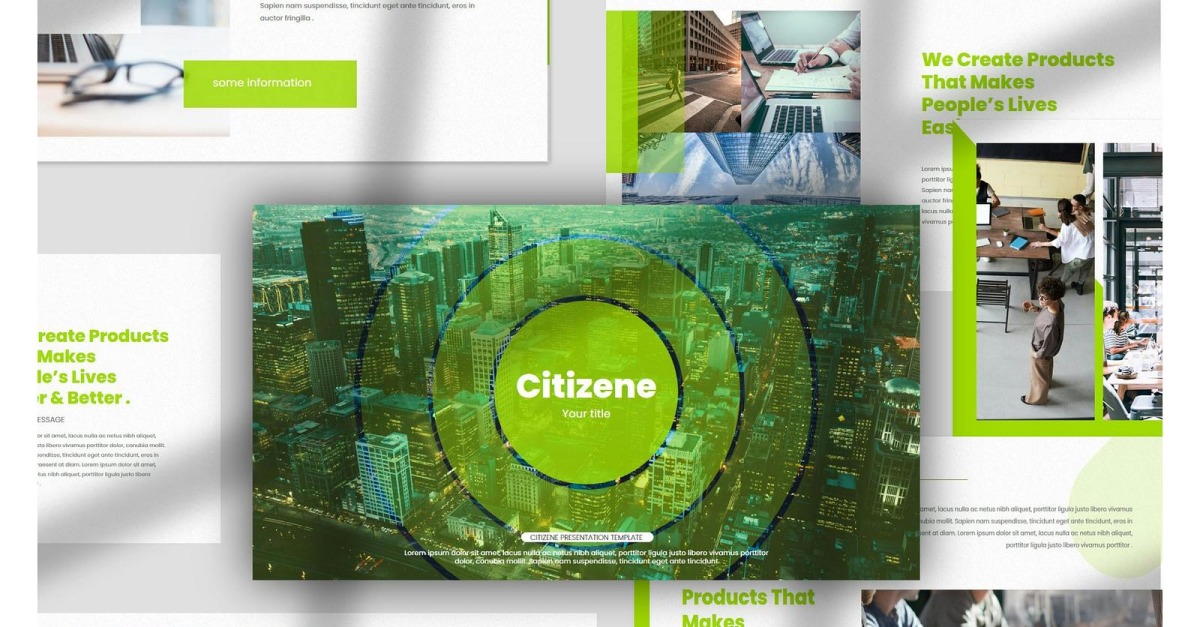Citizene PowerPoint Presentation Templates - TemplateMonster
