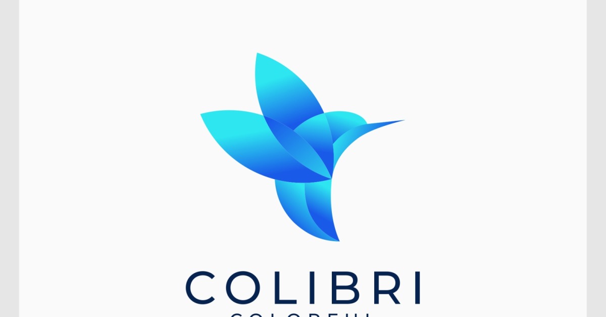 Colibri Hummingbird Colorful Logo #405503 - TemplateMonster