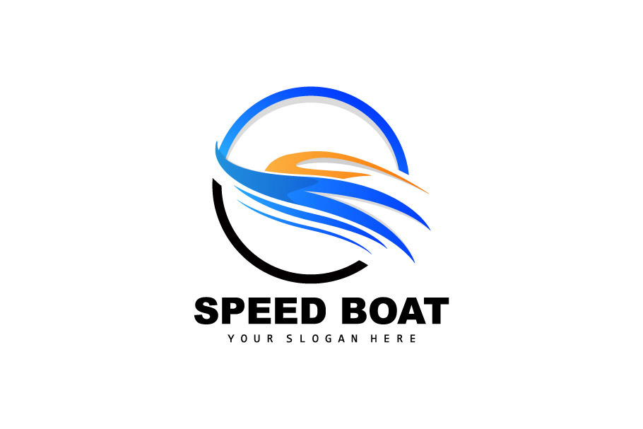 Speedboat logo vector sea ship design 14 - TemplateMonster