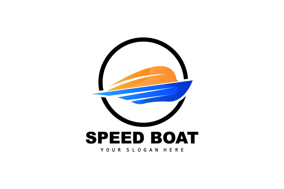 Speedboat logo vector sea ship design V16 - TemplateMonster