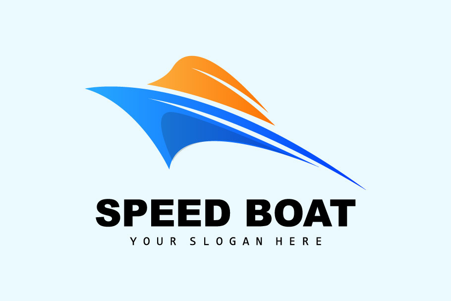 Speedboat logo vector sea ship design V1 - TemplateMonster
