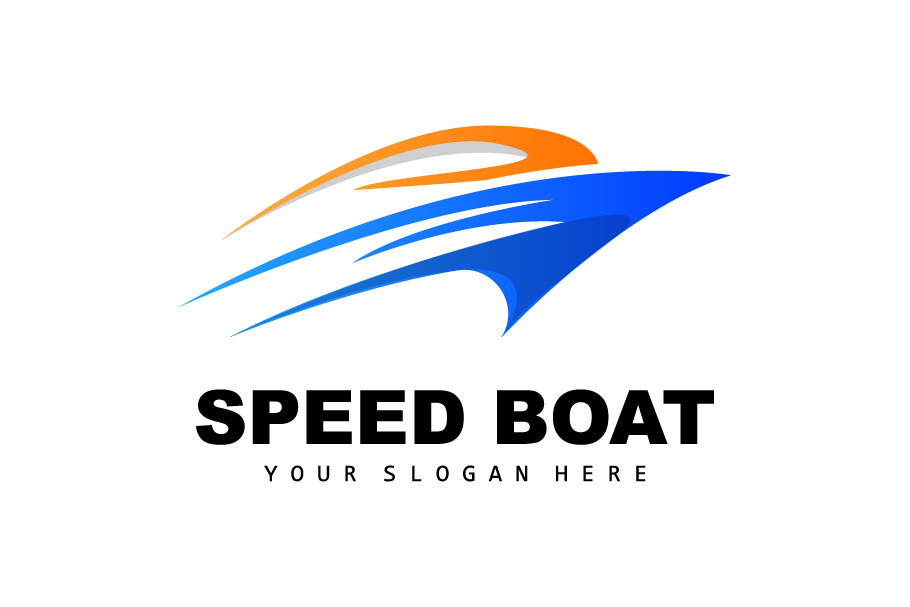 Speedboat logo vector sea ship design V2 - TemplateMonster