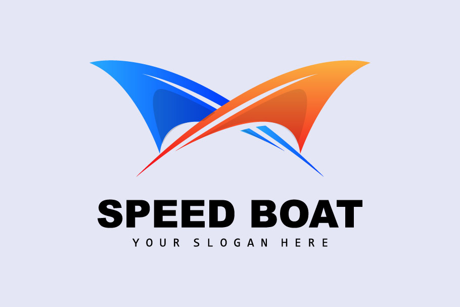 Speedboat logo vector sea ship design V9 - TemplateMonster