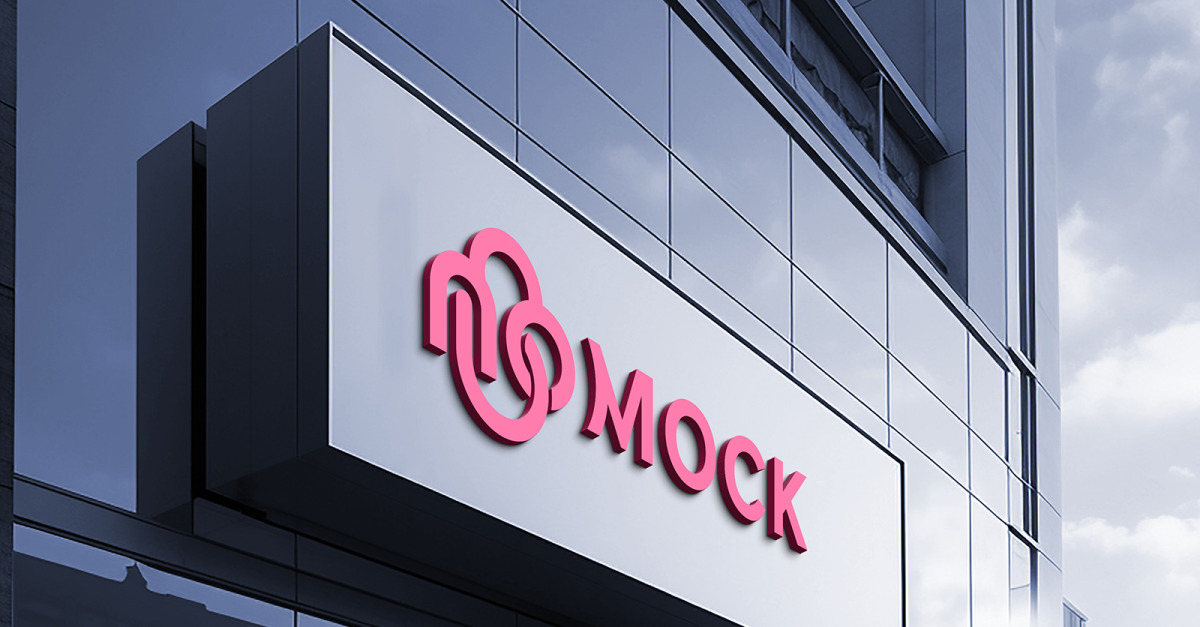3d facade sign brand logo mockup #405961 - TemplateMonster