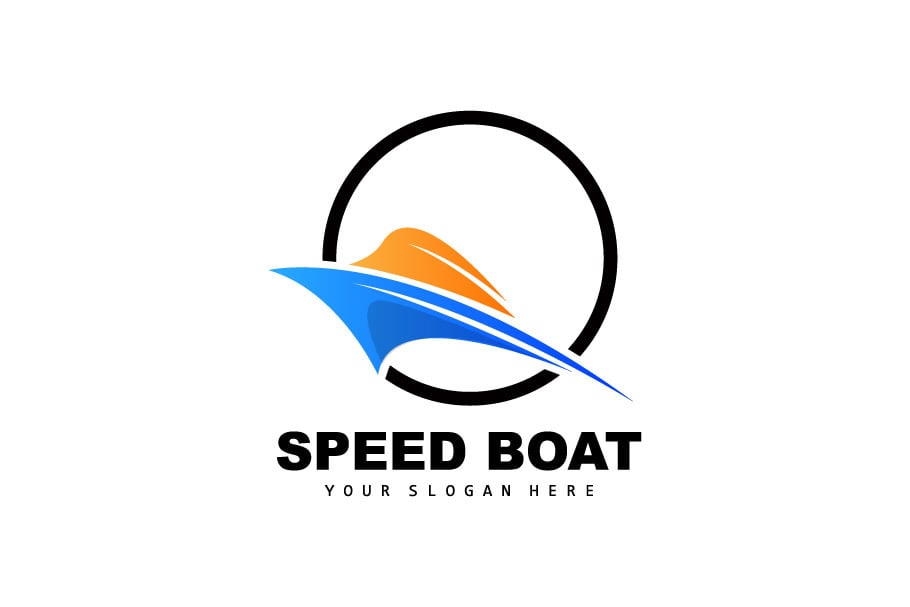 Speedboat logo vector sea ship design V18 - TemplateMonster