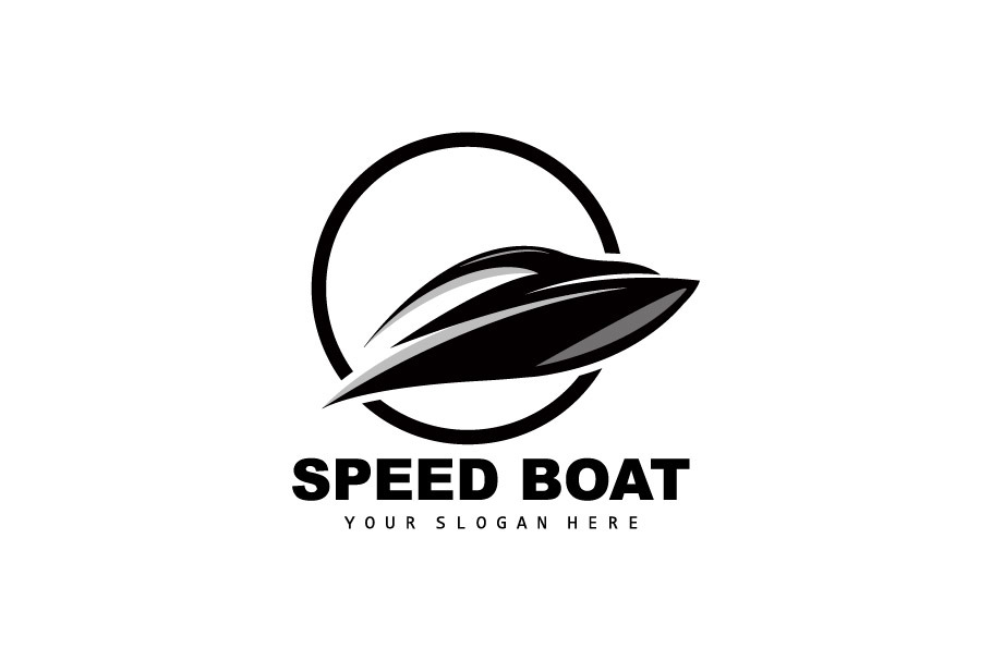 Speedboat logo vector sea ship design V20 - TemplateMonster