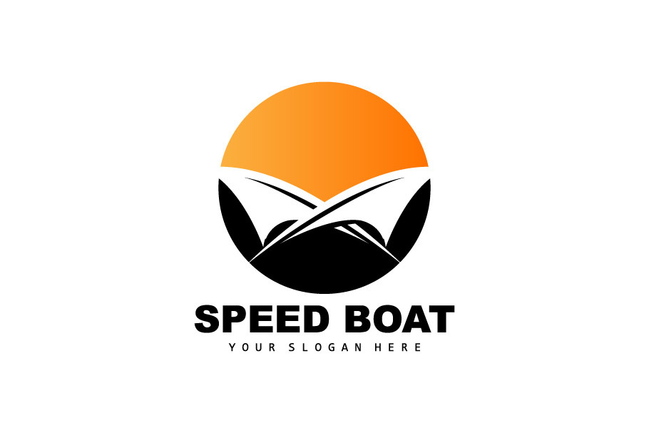 Speedboat logo vector sea ship design V29 - TemplateMonster