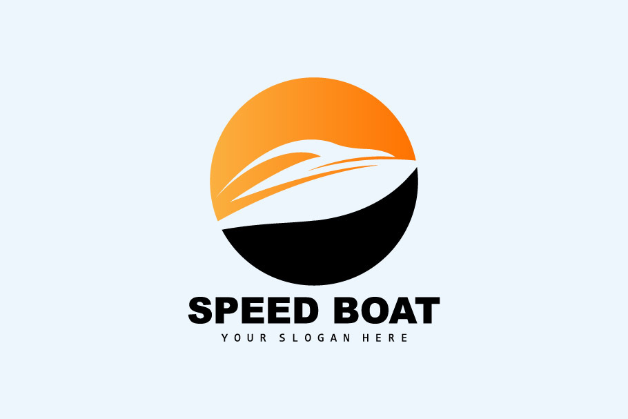 Speedboat logo vector sea ship design V30 - TemplateMonster