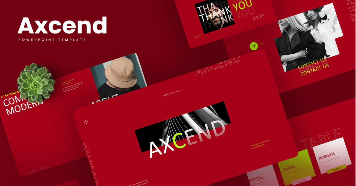Axcend – Modèle PowerPoint de mode #406374 - TemplateMonster