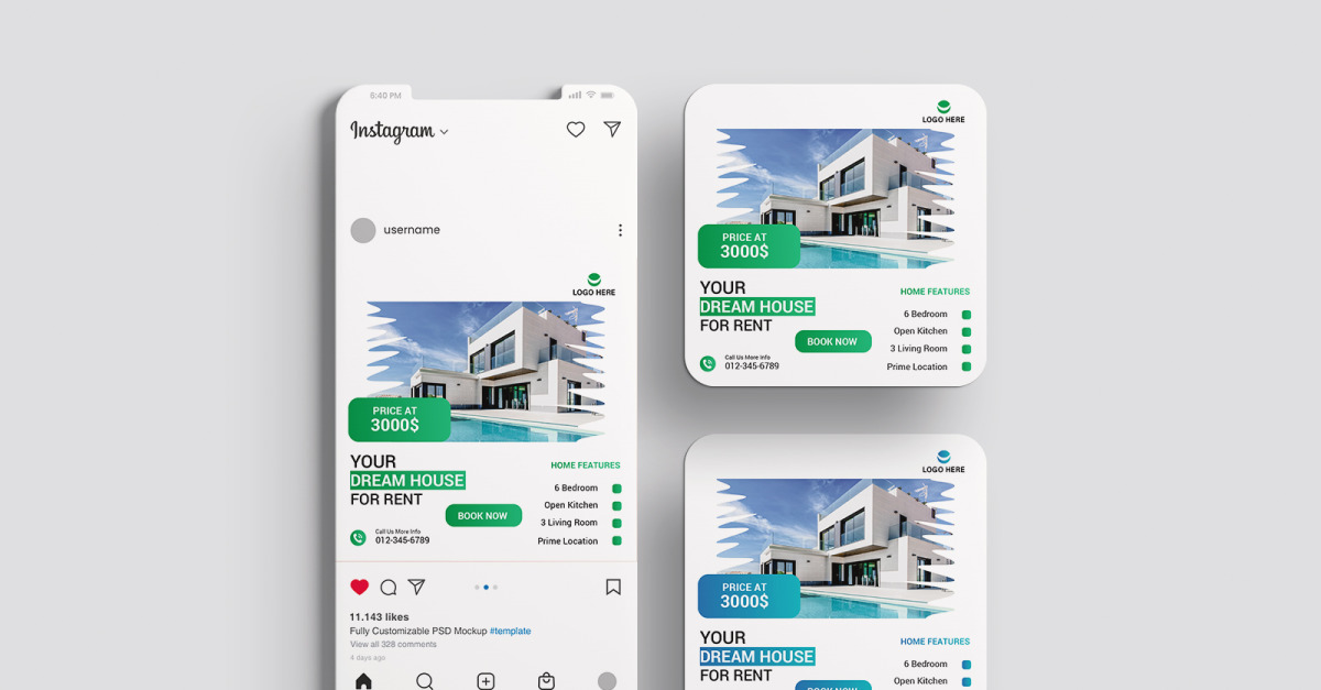 House Instagram Post For Social Media Banner Design