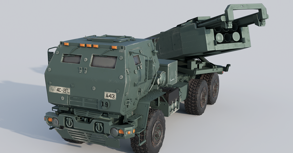 3D M142 HIMARS Multiple Rocket Launcher model