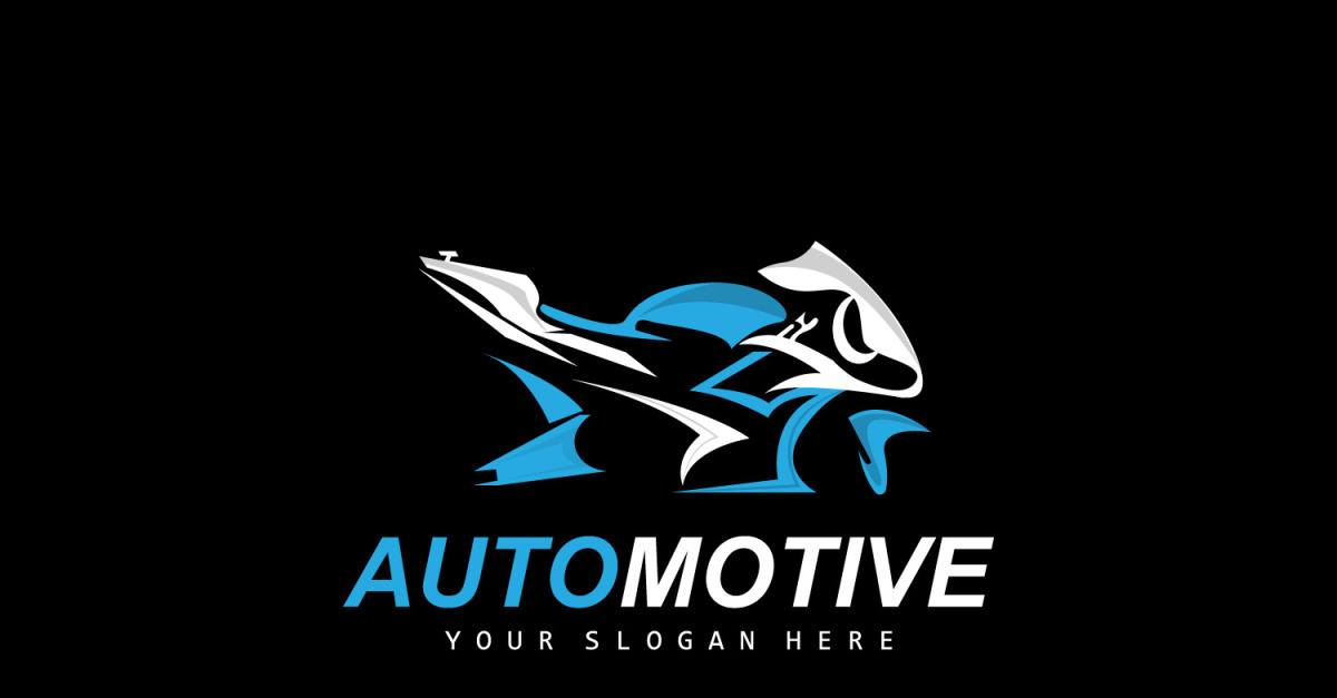 Motorcycle Logo MotoSport Vehicle Vector V17