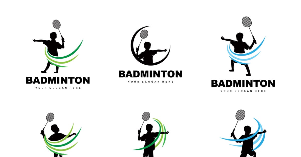 Badminton Logo Badminton Racket Design SportV1