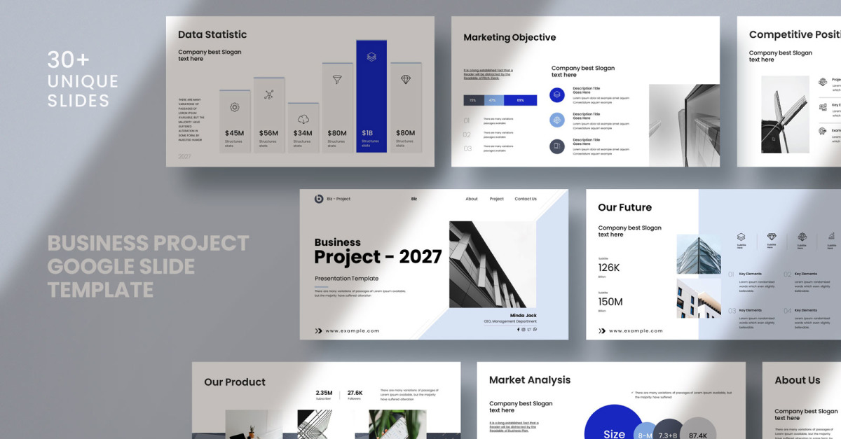 Business Project Google Slide Template - TemplateMonster