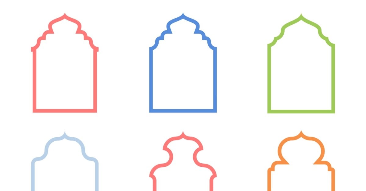 Islamic Arch Design Bold Line Set 6 - 30 - TemplateMonster