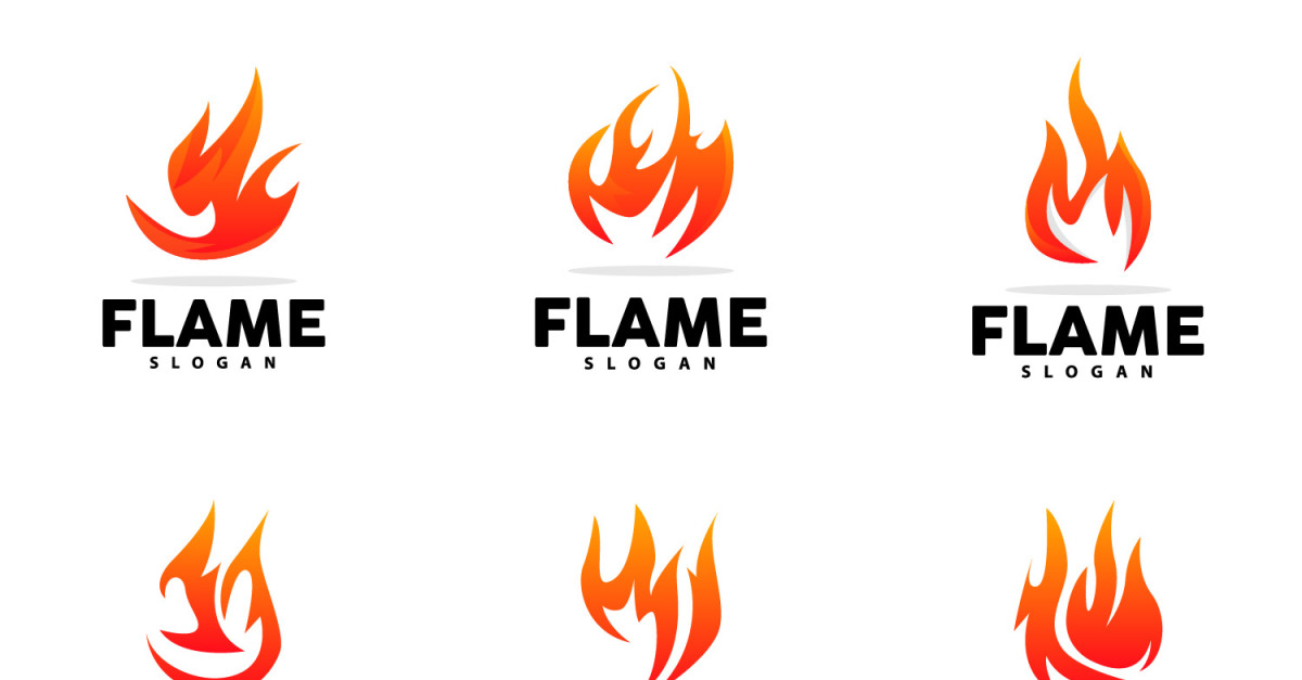 Logo de flamme rouge brûlant le feu VectorV1